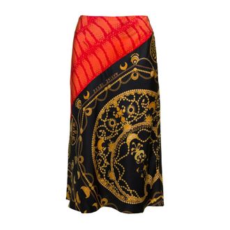 Marine Serre Midi-Rock - - Skirts - Damen - Schwarzk - S