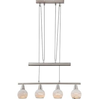 Globo Lighting Led Decken H&auml;nge Lampe Glas Spot Wohn Zimmer Zugpendel Leuchte h&ouml;henverstellbar Globo 54341-4Z