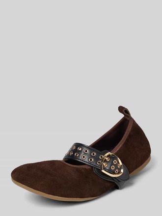 Blauer Ballerinas mit Schnalle Modell Joy