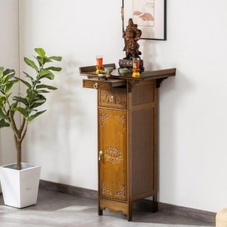 Generic Buddha-Schrein, Buddha-Altarschrank - Meditationstisch mit Stauraum, chinesische Schreinnische f&uuml;r spirituelle Praktiken, dekoratives Wohnm&ouml;bel, ideal