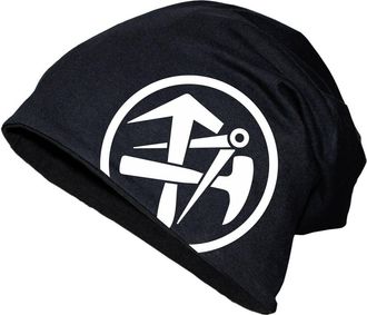 Spass Kostet Herren Long Beanie Dachdecker Logo Gr&ouml;&szlig;e XS bis XXL, Gr&ouml;&szlig;e:XS/S, Farbe:schwarz