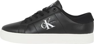 Calvin Klein Jeans Calvin Klein Herren Cupsole Sneaker Leder, Schwarz (Black/Bright White), 42