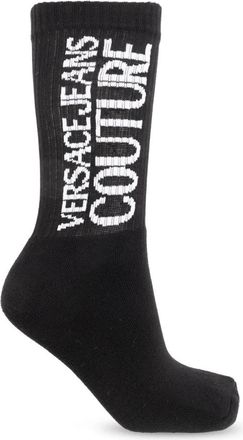 Versace Jeans Couture Baumwollsocken mit Logo - - Underwear - Damen - Schwarzk - S