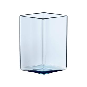 iittala Ruutu Vase, transparent blau, 115x140mm