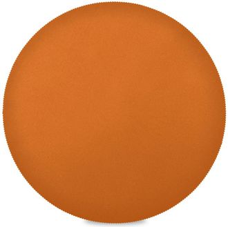 Generic Platzsets f&uuml;r Esstisch, rund, waschbar, rutschfest, 39 cm, gebranntes Orange, Blumenmuster, 6 St&uuml;ck