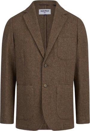 Sebago Blazer Neddick &agrave; motif chevrons - Homme - Vestes - Brun - Taille: S