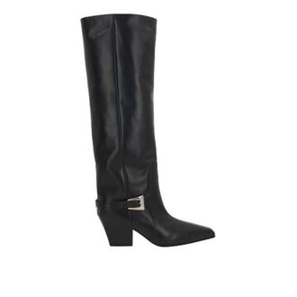 PARIS TEXAS Pull-On Stiefel mit Zierriemen - - Shoes - Damen - Schwarzk - 37 EU