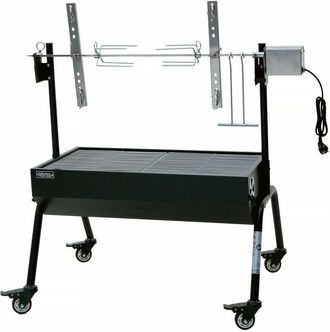 Habitat et Jardin Habitat Et Jardin - Barbecue &agrave; charbon et r&ocirc;tissoire &eacute;lectrique 2 en 1 - Surface de cuisson 85 x 39,5 cm - Structure en acier noir - Pour viandes