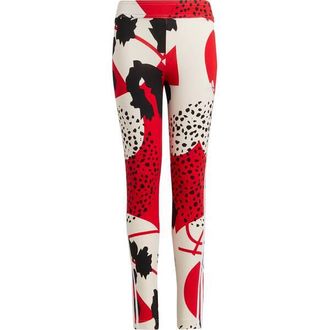 adidas adidas Kinder Future Icons Sport Cotton 3-Streifen Wild Shapes Allover-Print Tight