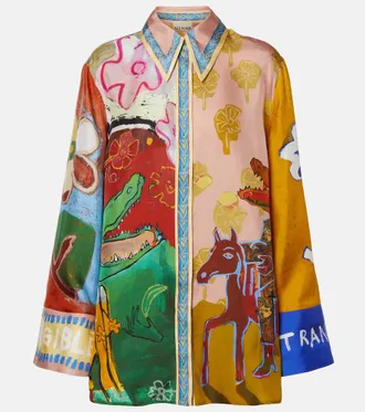 Alemais Al&eacute;mais Hemd Mlak aus Seiden-Twill