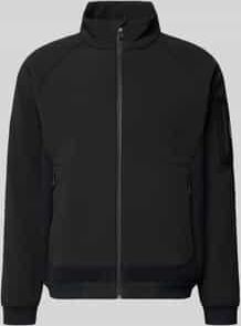 HUGO BOSS Regular Fit Fleecejacke mit Cord-Partien Modell Cord Fleece