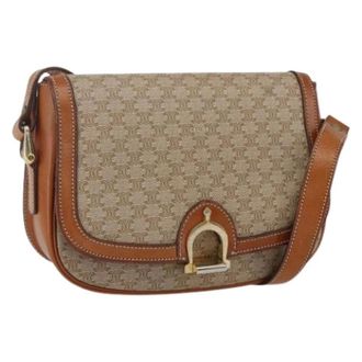 Celine Sac bandouli&egrave;re en toile Pre-owned - Femme - Pre-owned - Beige - Taille: ONE Size