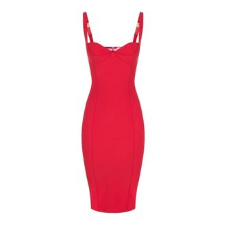 Elisabetta Franchi Robe en tissu technique - Femme - Robes - Rouge - Taille: 40 FR