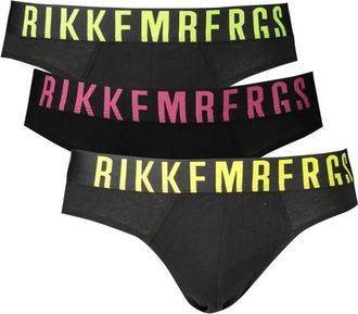 Dirk Bikkembergs Homme, Sous-v&ecirc;tements, Noir, Taille: M Slips en Coton Noirs 3Pack