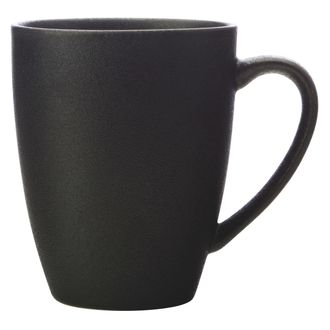 Maxwell & Williams AX0353 Kaffee-Tasse 400 ml - Serie Caviar Black - Tee-Tasse rund - Keramik schwarz