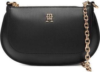 Tommy Hilfiger Handtasche Th Glam Mini Chain Crossover AW0AW18142 Schwarz