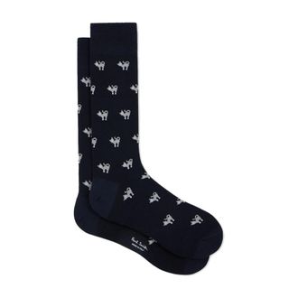 Paul Smith Homme, Sous-v&ecirc;tements, Bleu, Taille: ONE Size Karim Cat Crew Socks