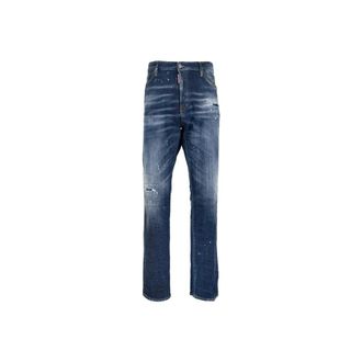 Dsquared2 Herren Knopfjeans mit Lederpatch - - Jeans - Herren - Blau - L