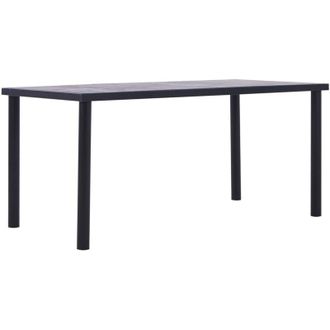 vidaXL Esstisch Schwarz und Betongrau 160 x 80 x 75 cm mdf Vidaxl