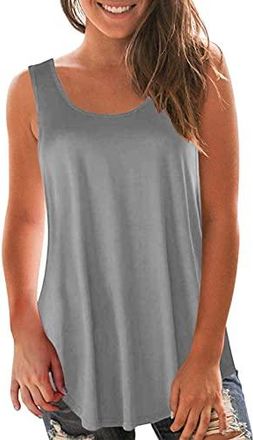 Generic D&eacute;bardeurs tendance &agrave; col rond pour femmes, sans manches, chemisiers de sortie, d&eacute;contract&eacute;s, col rond, Y2K 2025, d&eacute;bardeur tendance, basique, printem