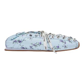 Ganni Ballerines &agrave; lacets - Femme - Chaussures - Bleu - Taille: 36 EU