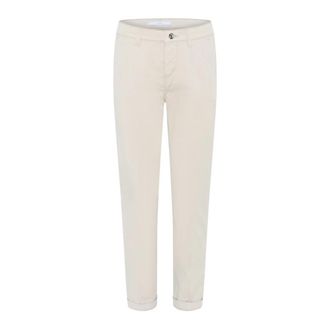 M.A.C Ivory Chino Turn Up Hose - - Trousers - Damen - Beige - 2XL
