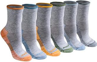 Dickies Dritech Chaussettes mi-longues anti-humidité pour femme, Gris assorti (6 paires), 6-9