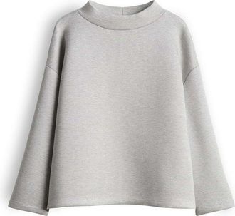 someday Sweatshirt Ureki in Piqu&eacute; Optik weite Passform mit Funnel Neck und weichem Griff