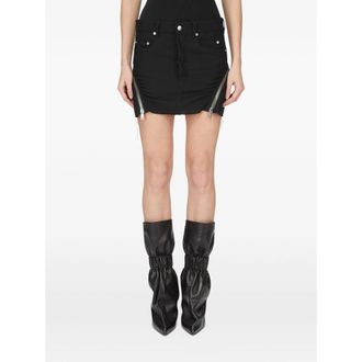 Rick Owens Bolan Banana Mini Frayed-hem Skirt