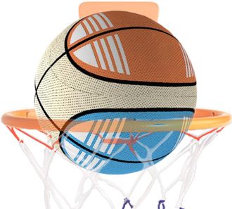 Generico Leiser Basketball | leiser Ball f&uuml;r den Innenbereich | Schaumstoffball mit Sto&szlig;d&auml;mpfung f&uuml;r Jugendliche und Erwachsene f&uuml;r Schule Zuhause Schlafzimmer