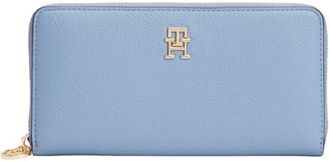 Tommy Hilfiger Portefeuille Femme Distinct avec Fermeture &Eacute;clair, Bleu (Brisk Blue), Taille Unique