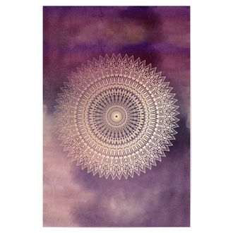 artboxONE Poster 30x20 cm Trendfarbe Abstrakt RED Moon Mandala - Bild Mandala abstrakt Formen