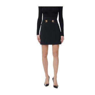 Elisabetta Franchi Femme, Jupes, Noir, Taille: 44 FR Jupe &agrave; Boucle