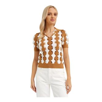 Tory Burch Cut-Out Polo - - Tops - Damen - Braun - S