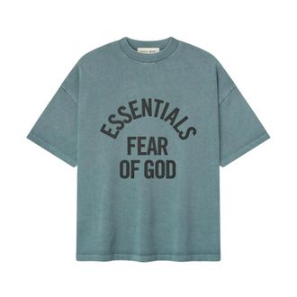 Fear of God Campus 90s Short-Sleeve Tee - Homme - Tops - Bleu - Taille: XL