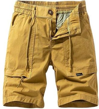 Generic Pantalon cargo pour homme, pantalon de jogging, short d&eacute;contract&eacute; pour homme, taille extensible, &eacute;t&eacute;, plage, travail, style 10, jaune, 31W