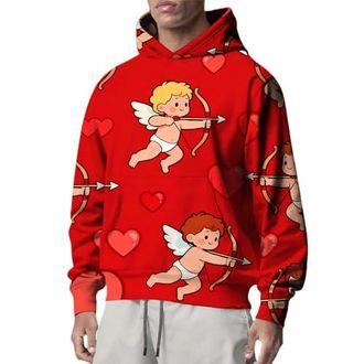 Generic Sweat à capuche graphique 3D doublé thermique, pull à manches longues pour homme par temps froid, Mr3, 3XL