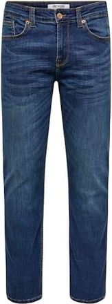 Only & Sons Jean Slim ONSWEFT Taille Moyenne Regular Fit Jeans Medium Blue Denim 34 34 Medium Blue Denim (US) 34 / L34
