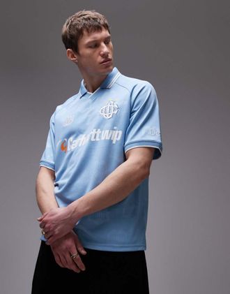 Carhartt Work in Progress T-shirt style maillot de football - Bleu clair