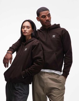 adidas Originals Essential - Locker geschnittener Basic-Kapuzenpullover in Braun-Brown