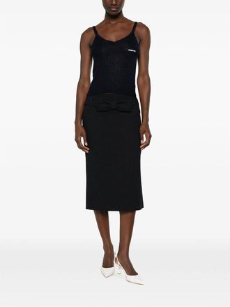 Shushu/Tong Ribbed V-Neck Tank Top - Navy