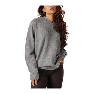 Drykorn Numir 420041 Strickpullover mit V-Ausschnitt - - Knitwear - Herren - Grau - L
