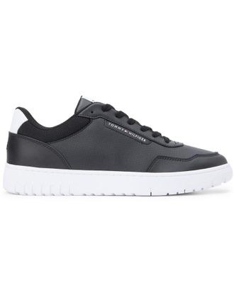 Tommy Hilfiger Leichtgewichtiger Basketball-Sneaker mit perforiertem Leder in