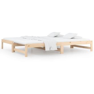 vidaXL vidaXL Schlittenbett 2x(90x190) cm aus massive Kiefer