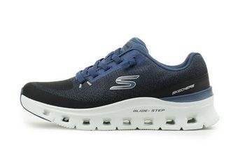 Skechers Homme Glide-Step Pro WAVERRA Chaussures de Sport Slip ins, Noir Bleu, 42.5 EU