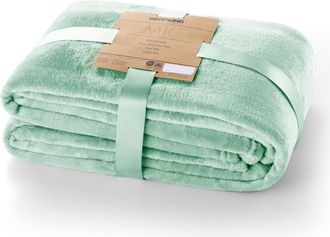 Decoking Kuscheldecke 160x210 cm Pfefferminze Decke Microfaser Tagesdecke Fleece weich sanft kuschelig Peppermint Mic