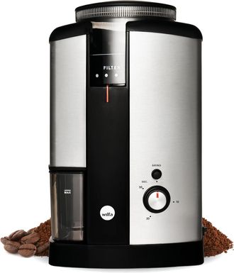 Wilfa SVART NYMALT Kaffeemühle - Bohnenbehälter mit einer Kapazität von 250gr, 160 Watt, leicht zu reinigen, silber