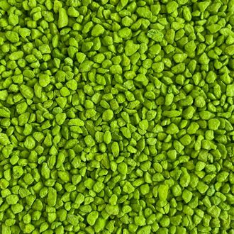 Eurosand GRANULAT 2-3 mm (kleine Dekosteine, grobkörniger Farbsand) 1 kg. GRÜN -50