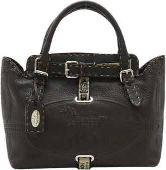 Fendi Sac &agrave; main Pre-owned Selleria - Femme - Pre-owned - Brun - Taille: ONE Size