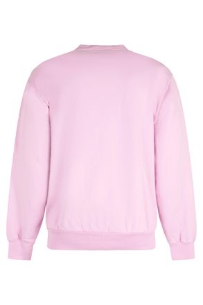Local Authority Mens Crew-Neck Cotton Sweatshirt Pink Sweatshirts Sweater